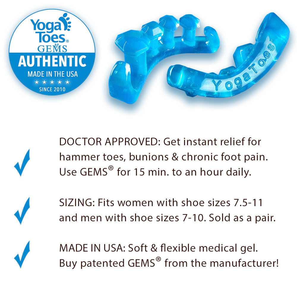 YogaToes GEMS Gel Toe Stretcher & Separator | YogaToes®